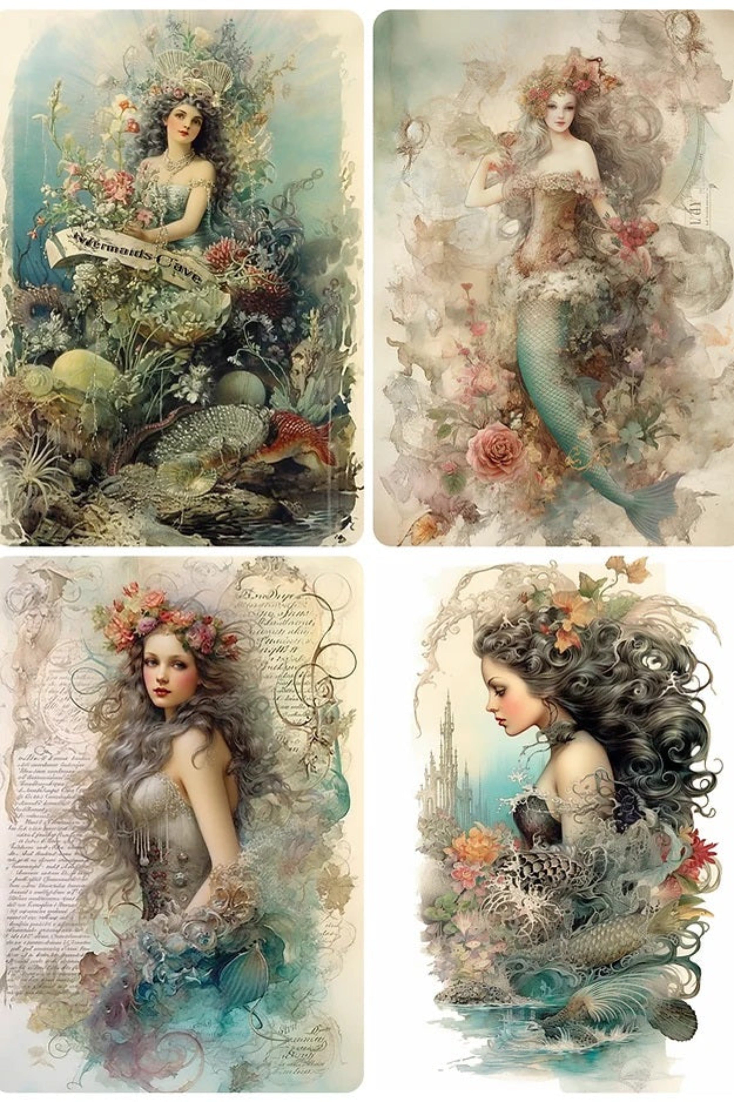 Mermaid Dreams Rice Paper by Reba Rose Creations – My Victorian Heart