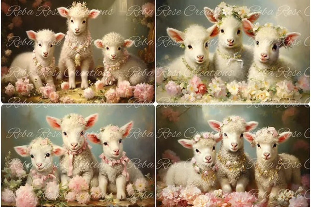 Jeweled Sheep Rice Paper by Reba Rose Creations – My Victorian Heart