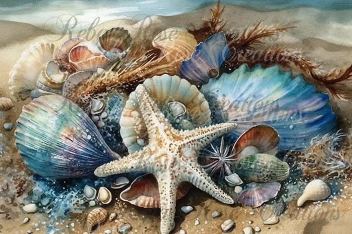 Beachy Blue Rice Paper by Reba Rose Creations – My Victorian Heart