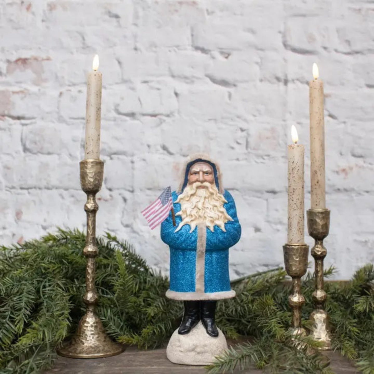 Blue Belsnickle Santa with USA Flag, Belsnickel, 11 inches – My ...