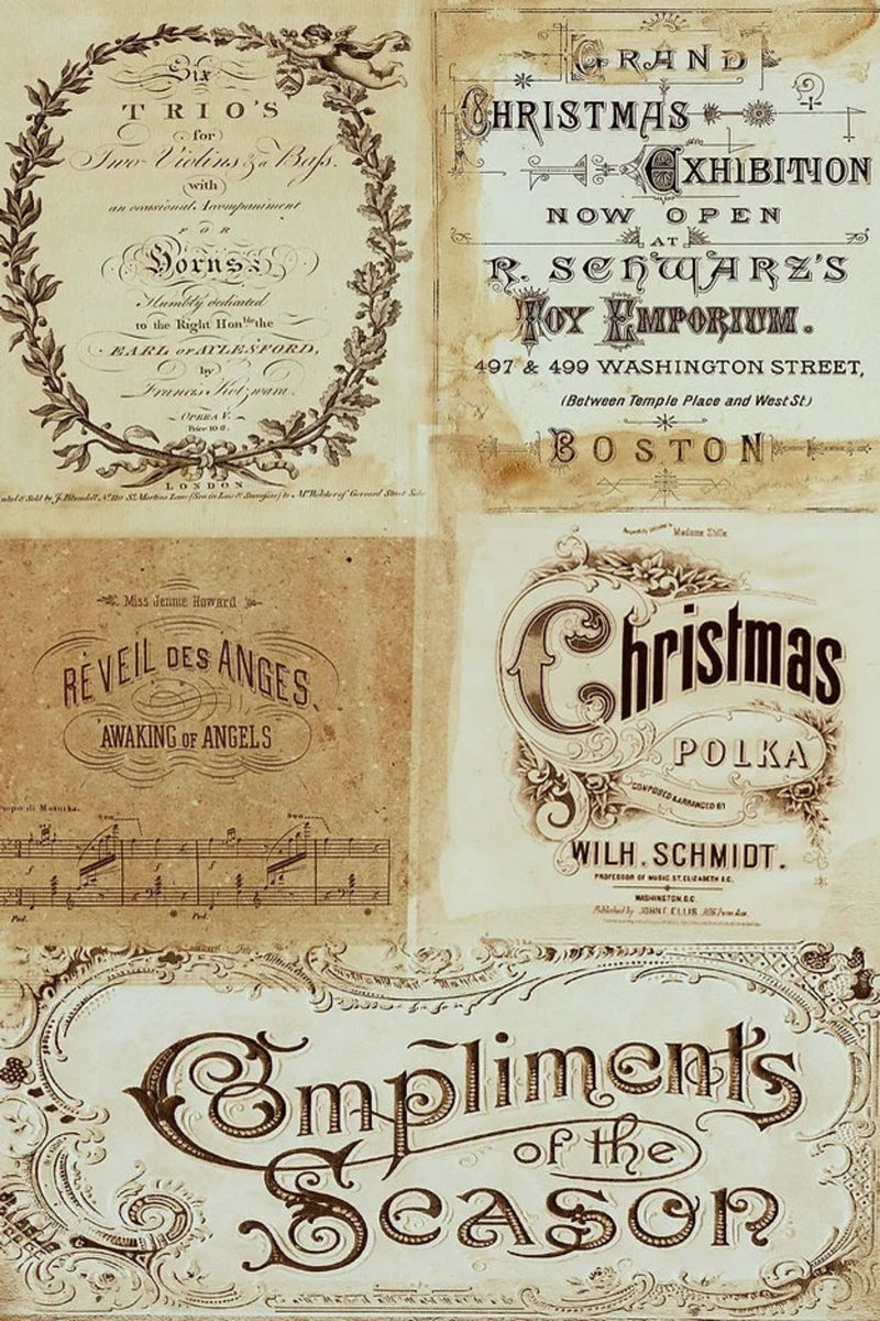 Christmas Ephemera Rice Paper by Reba Rose Creations – My Victorian Heart