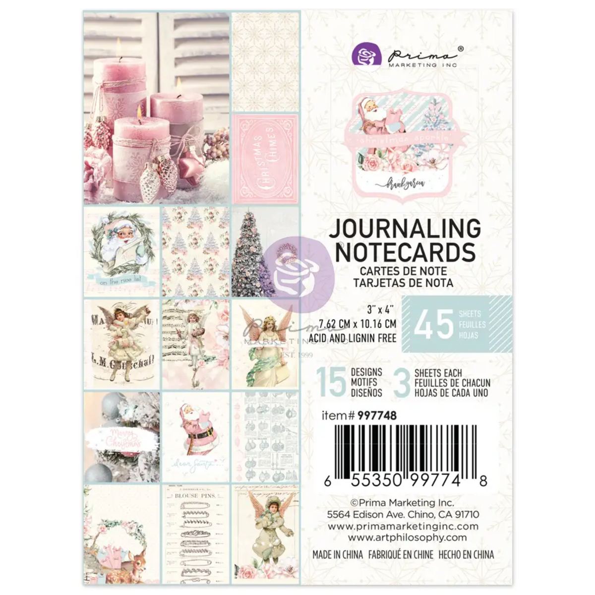 Prima Christmas Sparkle Journaling Notecards, 45 sheets – My Victorian ...
