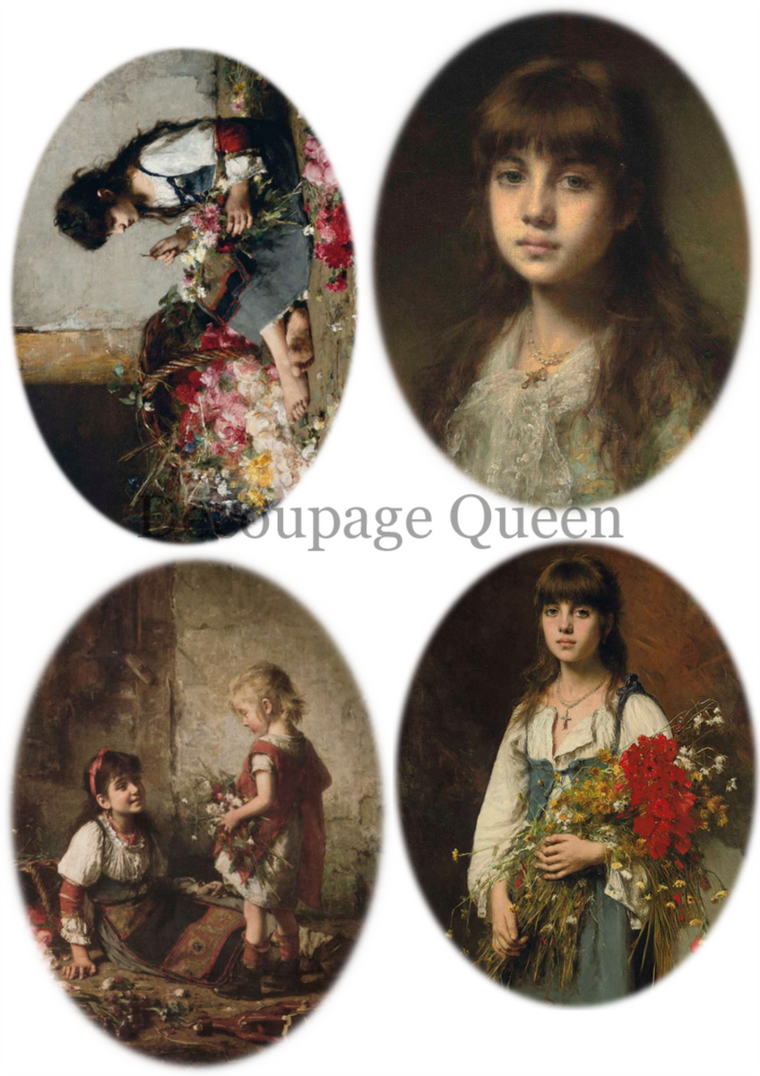 Dainty and the Queen Alexei Harlamoff Paintings Rice Paper by Decoupag ...