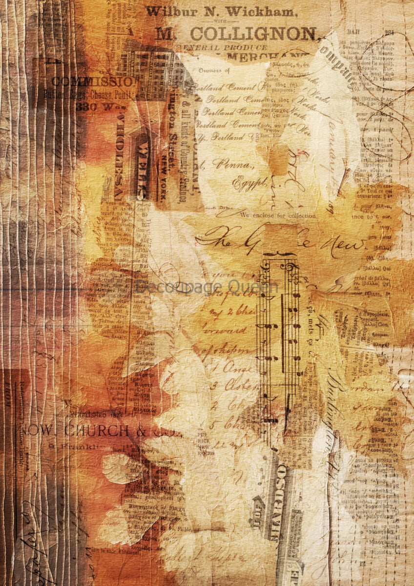 Autumn Melody Rice Paper by Decoupage Queen – My Victorian Heart