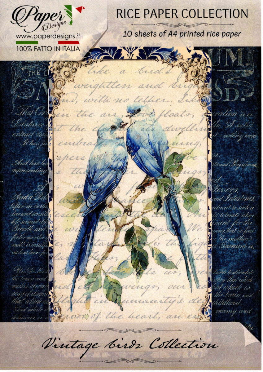 Vintage Birds Rice Paper Kit by Paper Designs Washipaper – My Victorian ...