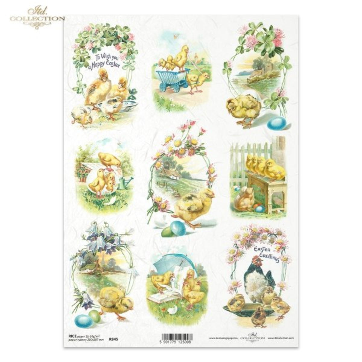 Happy Easter Chicks Rice Paper by ITD Collection – My Victorian Heart
