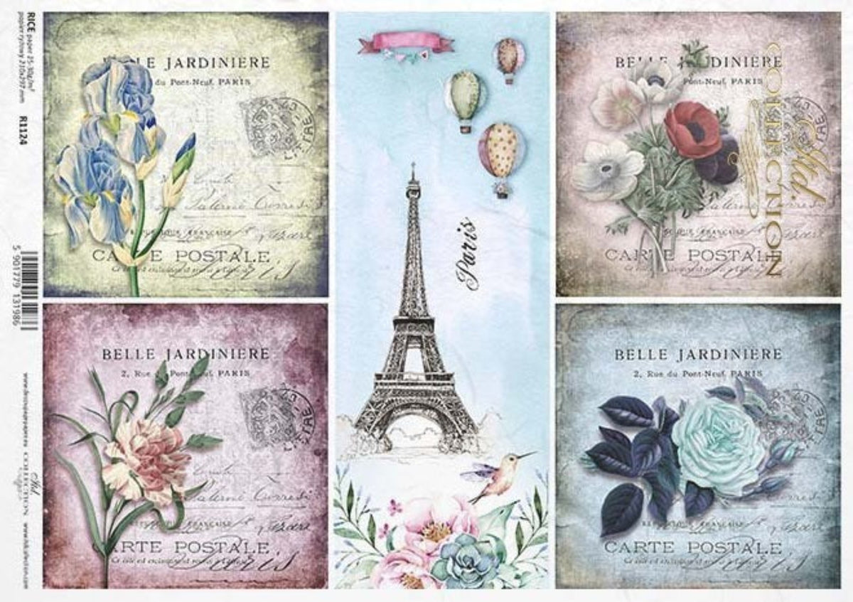 Belle Jardiniere Paris Rice Paper by ITD Collection, R1124, A4 – My ...