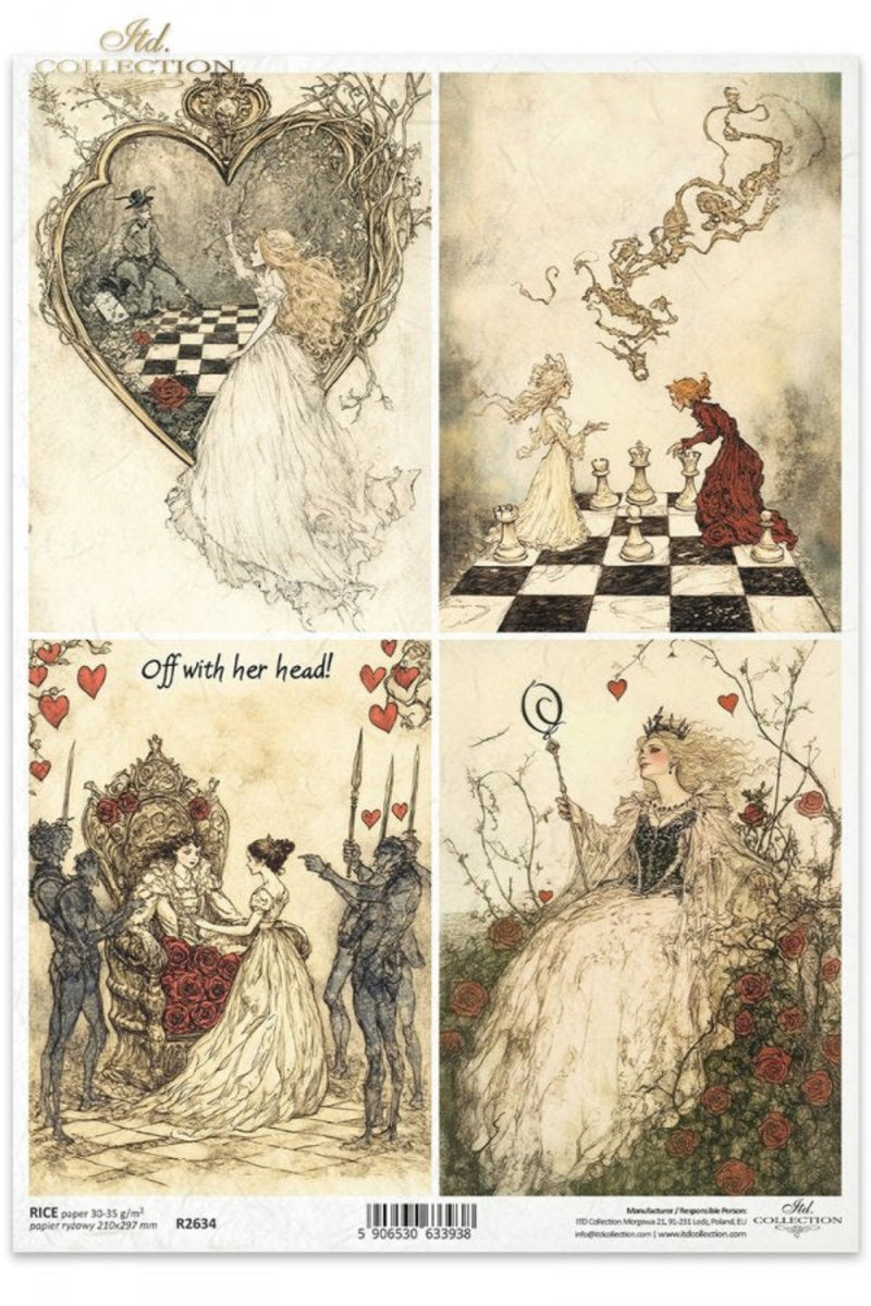 Alice's Magic Queen of Hearts Rice Paper by ITD Collection – My ...