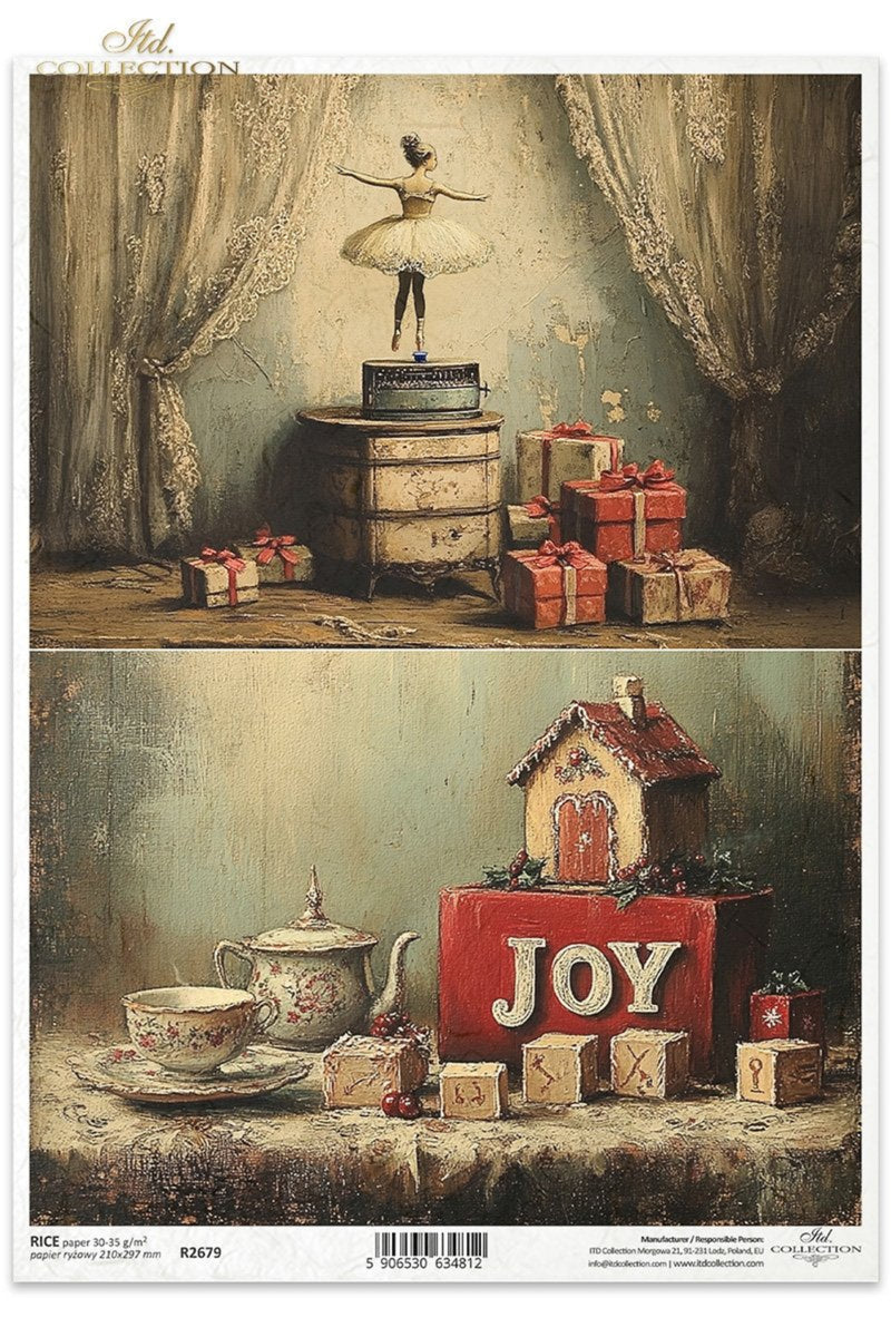 Winter's Tale Christmas Ballerina Joy Rice Paper by ITD Collection – My ...