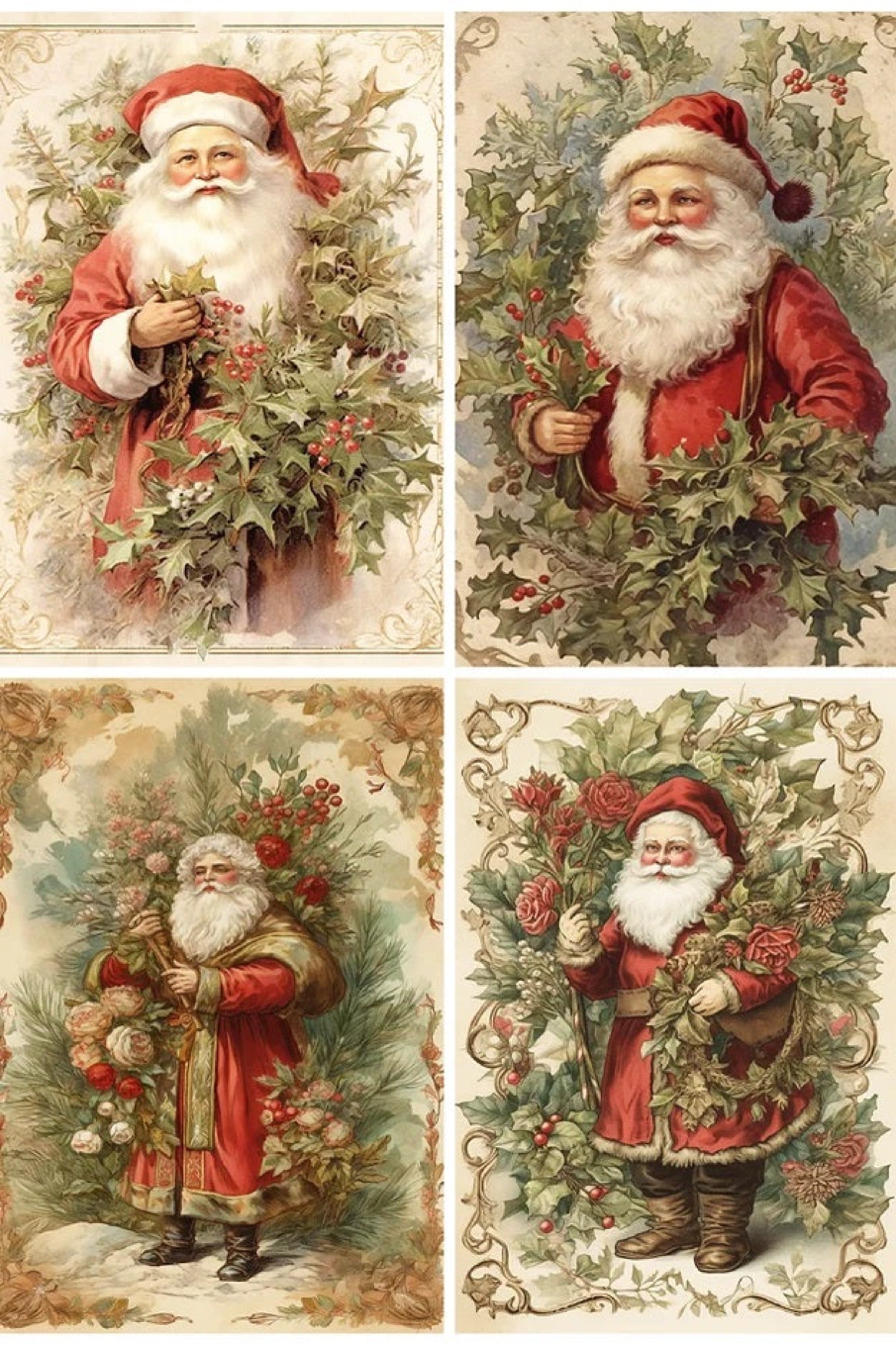 Shabby Santa Rice Paper by Reba Rose Creations – My Victorian Heart