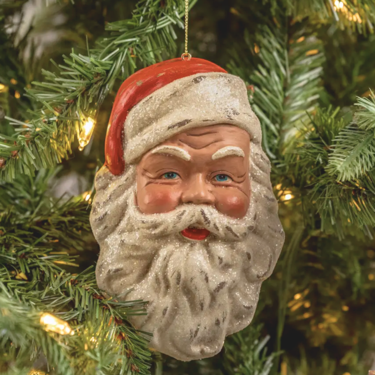 Vintage Santa Face Ornament 6 inches – My Victorian Heart