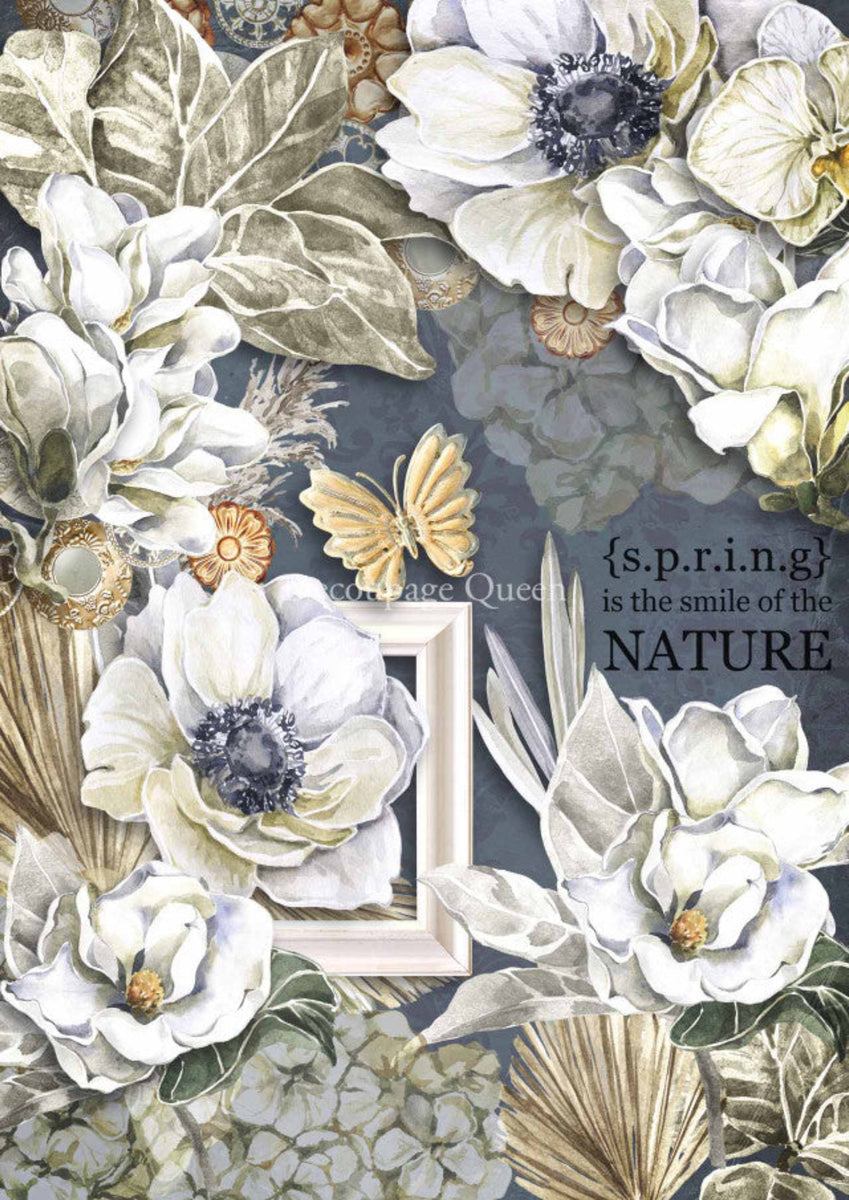 Sugar Magnolia Rice Paper by Decoupage Queen – My Victorian Heart