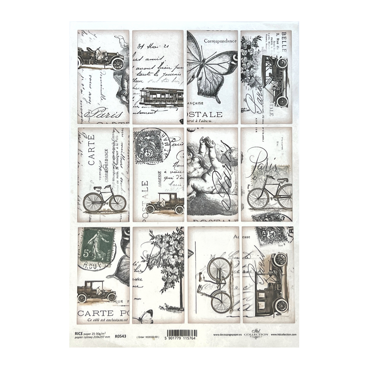 Old Paris Cards R0543 Rice Paper by ITD Collection – My Victorian Heart