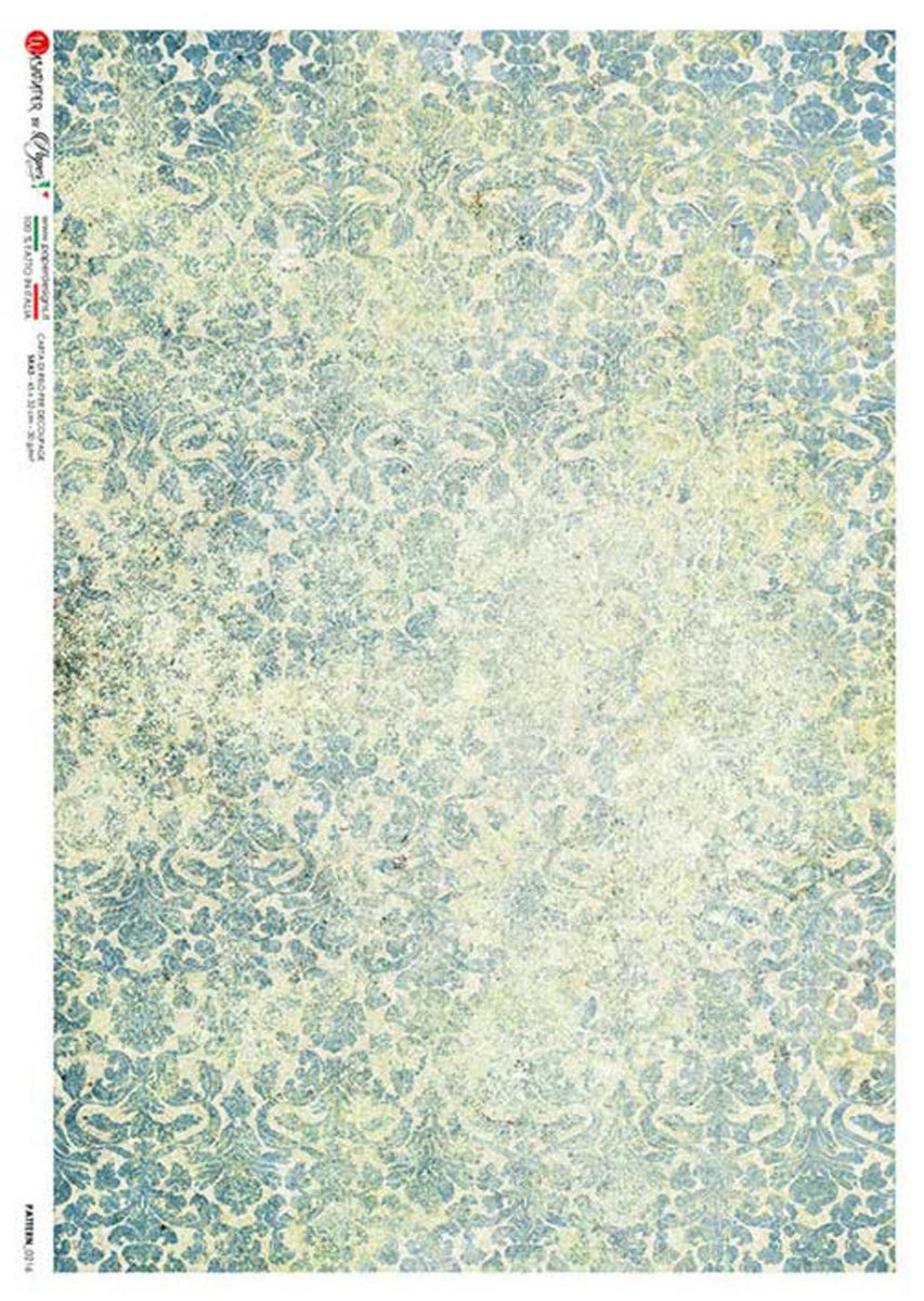 Blue Green Watercolor Damask by Paper Designs Washipaper – My Victorian ...