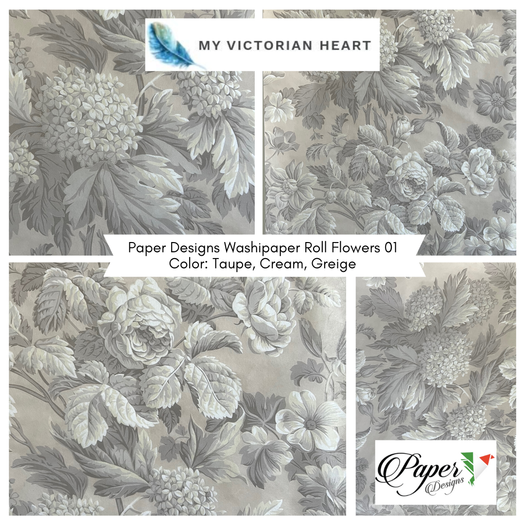 Flowers 01 Roll by Paper Designs Washipaper, 59"x17" – My Victorian Heart
